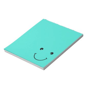 Turquoise Smile Notepad | Zazzle