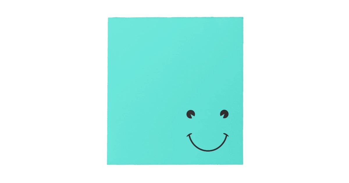 Turquoise Smile Notepad | Zazzle