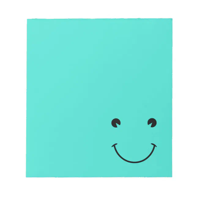 Turquoise Smile Notepad | Zazzle