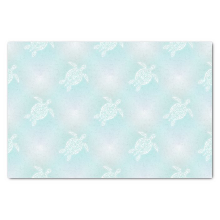 Turquoise Soft Turtles Pattern Tissue Paper | Zazzle.com