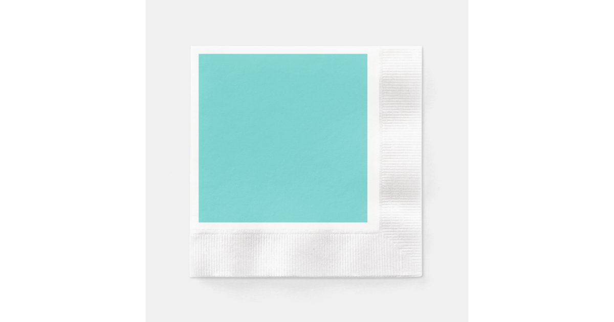 Turquoise solid color napkins | Zazzle