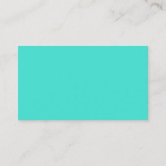 Turquoise Standard Business Card | Zazzle