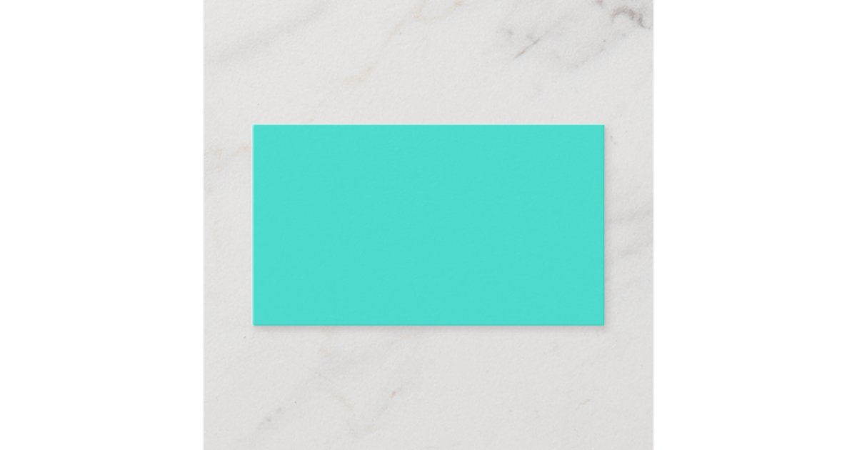 Turquoise Standard Business Card | Zazzle