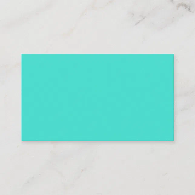 Turquoise Standard Business Card | Zazzle