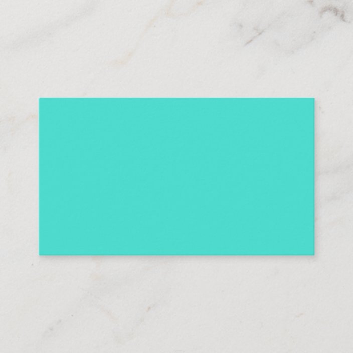 Turquoise Standard Business Card | Zazzle.com