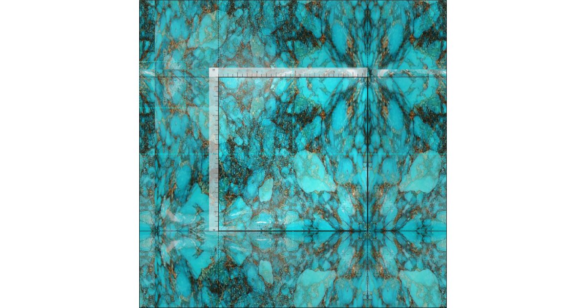 Turquoise Stone Fabric | Zazzle