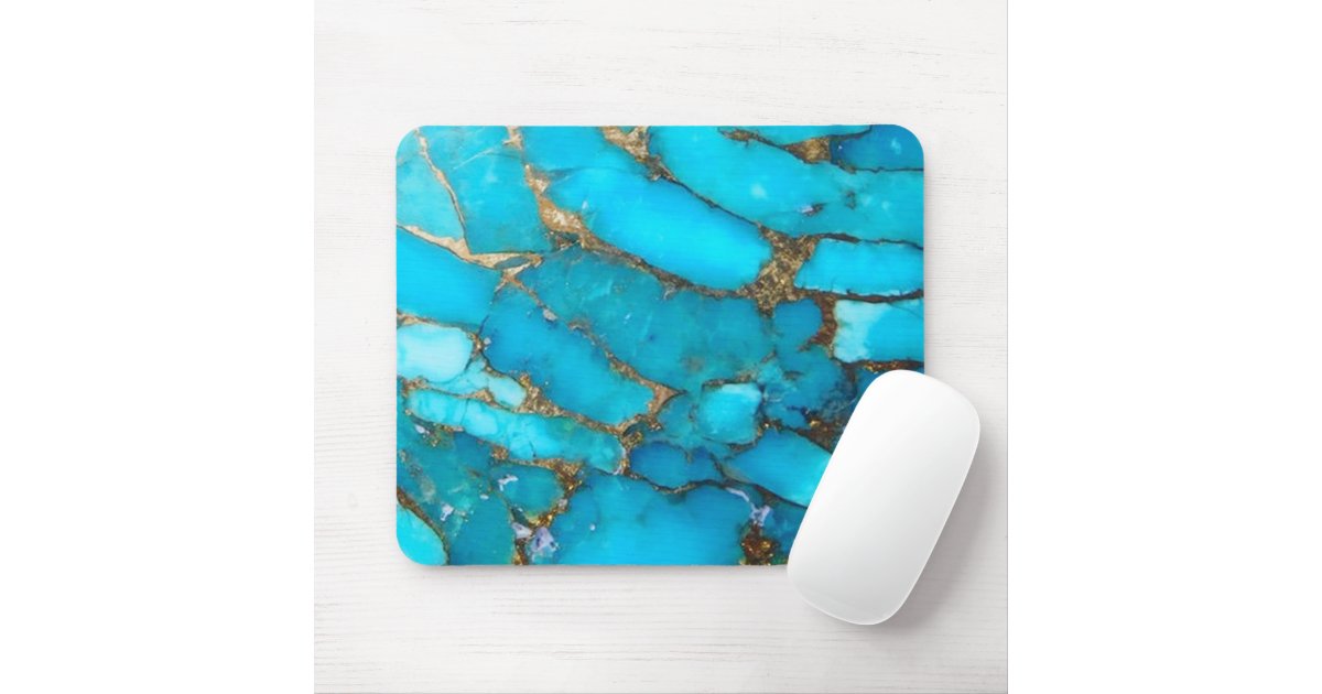 turquoise stone mouse pad | Zazzle