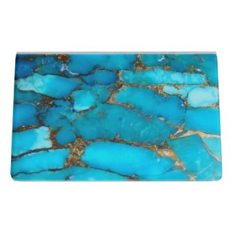 turquoise stone photo desk business card holder | Zazzle