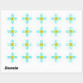 Turquoise Sun God Classic Round Sticker | Zazzle
