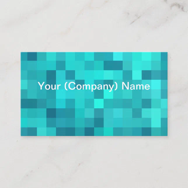 Turquoise Teal Blue Pattern Business Card | Zazzle