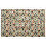 Southwest Tribal Pattern Turquoise Terracotta Fabric | Zazzle