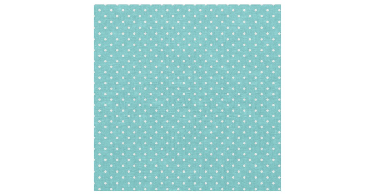 Turquoise Tiny Dots Fabric | Zazzle