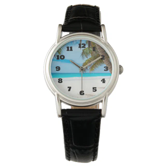 Turquoise Tropical Beach Watch | Zazzle