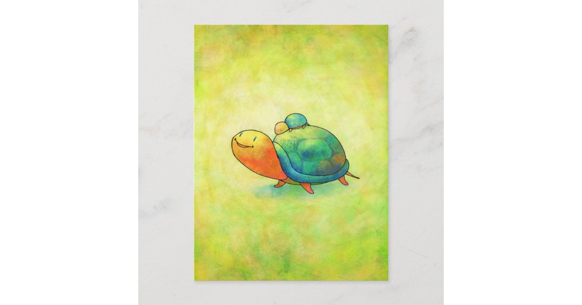 Turquoise Turtles Postcard | Zazzle
