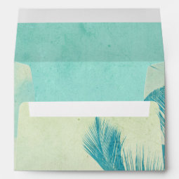Turquoise Vintage Palm Tree Envelope | Zazzle
