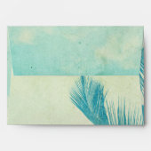 Turquoise Vintage Palm Tree Envelope | Zazzle