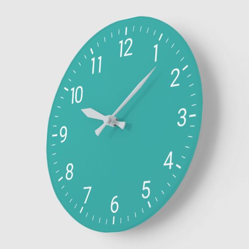 Turquoise Wall Clock | Zazzle