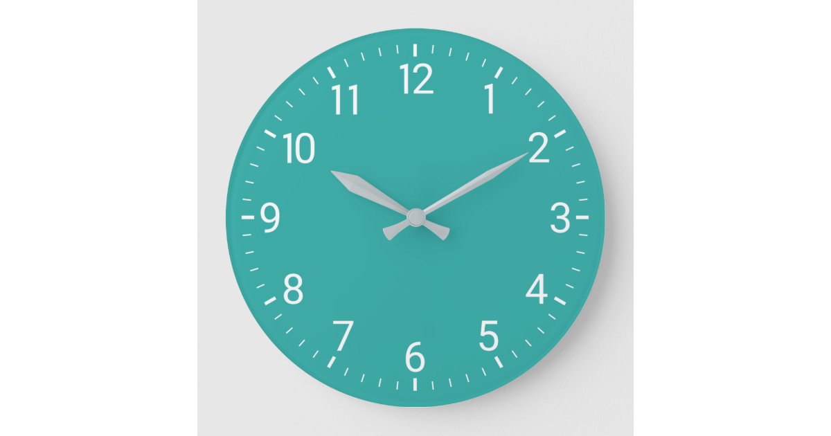 Turquoise Wall Clock | Zazzle