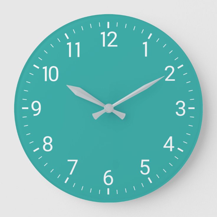 Turquoise Wall Clock | Zazzle