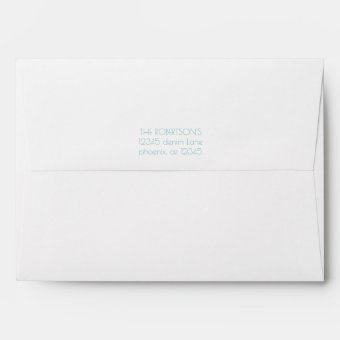 Turquoise Watercolor Bali Boho Wedding Envelope | Zazzle