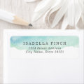 Turquoise Watercolor Label | Zazzle
