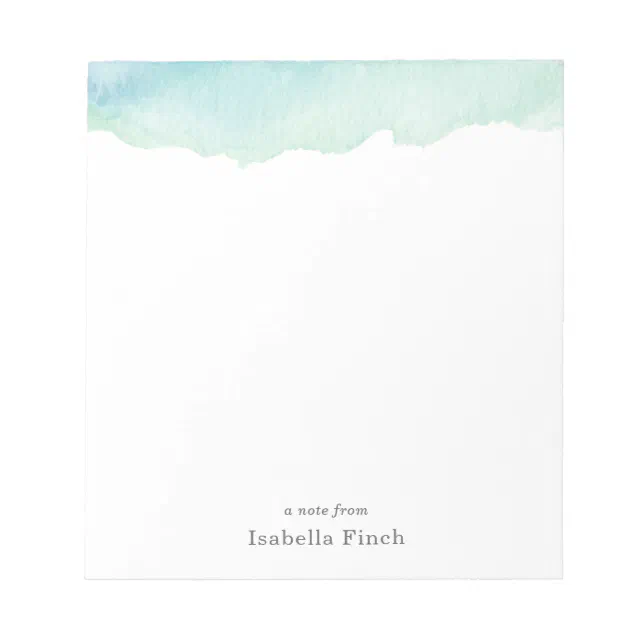 Turquoise Watercolor Notepad | Zazzle