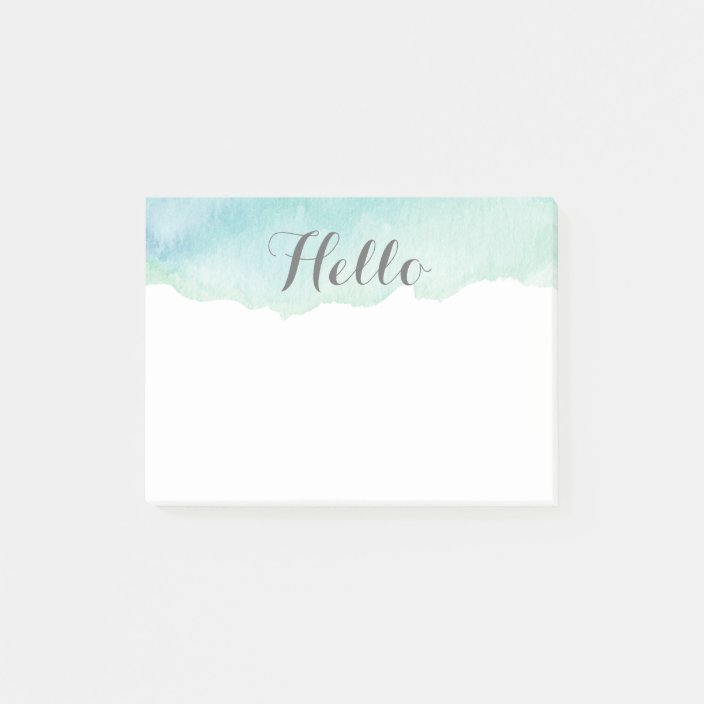 Turquoise Watercolor Post-it Notes | Zazzle.com