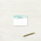 Turquoise Watercolor Post-it Notes | Zazzle