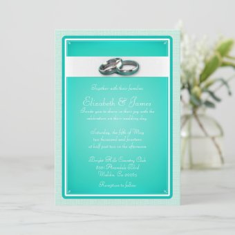 Turquoise Wedding Invitations | Zazzle