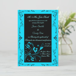Turquoise Wedding Invitations | Zazzle
