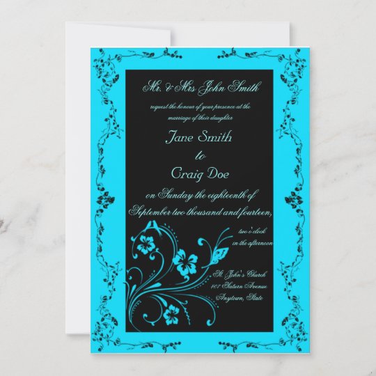 Turquoise Wedding Invitations | Zazzle.com