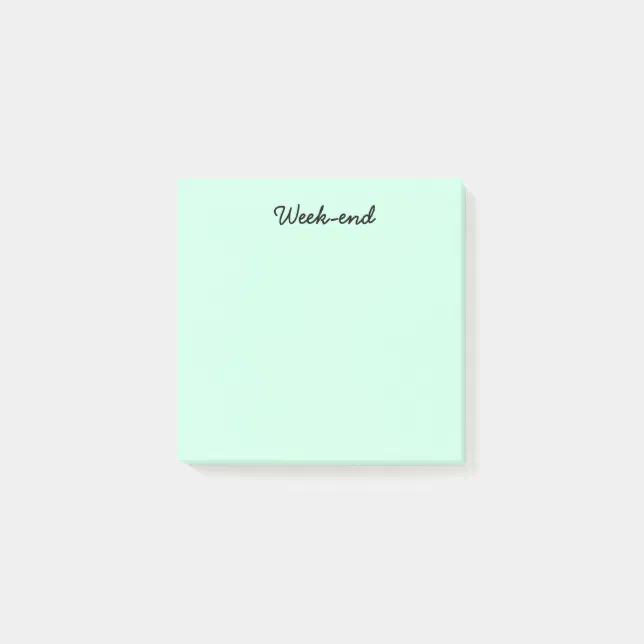 Turquoise Week-end Post-it Notes | Zazzle