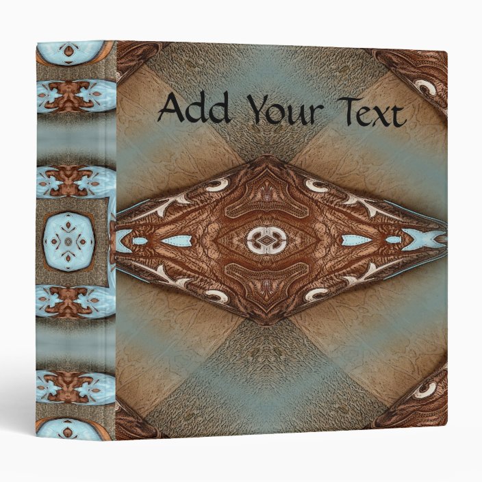 Turquoise Western Motif Binder | Zazzle.com