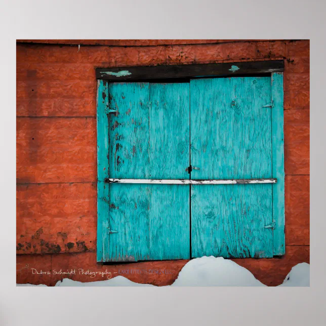 Turquoise Window Poster | Zazzle