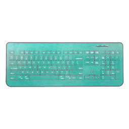 Turquoise Wireless Keyboard | Zazzle