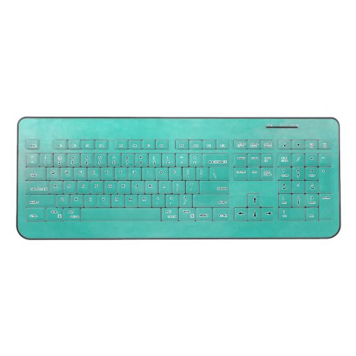 Turquoise Wireless Keyboard | Zazzle