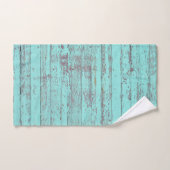 turquoise wood rustic bath towel set | Zazzle