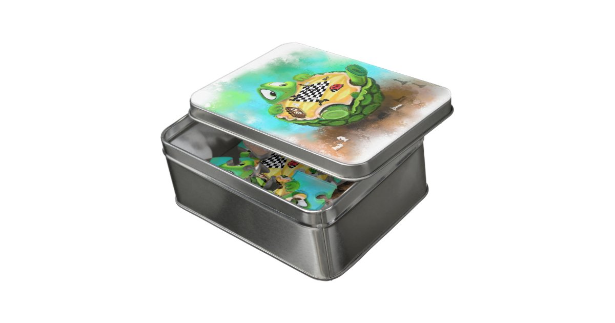 Turtle and Ladybug Playing Chess Funny Puzzle | Zazzle