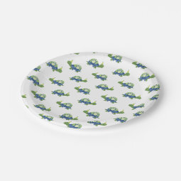 Turtle and Tortoise Birthday Party Paper Plates | Zazzle