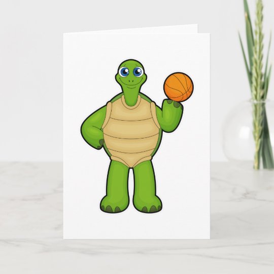 Turtle as Basketball player with Basketball Card | Zazzle.com