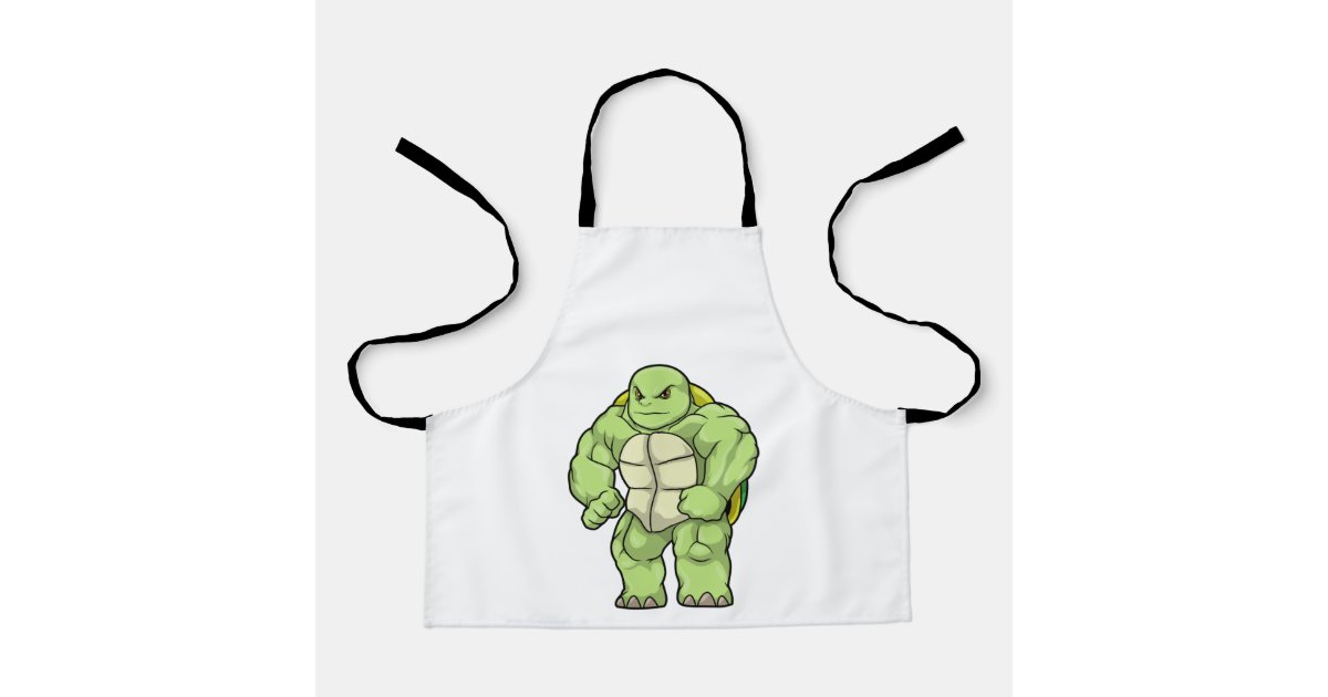 Turtle as Bodybuilder with Six pack Apron | Zazzle