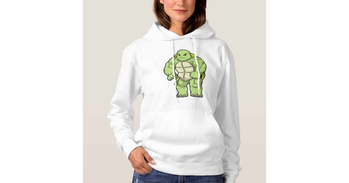 Turtle as Bodybuilder with Six pack Hoodie | Zazzle