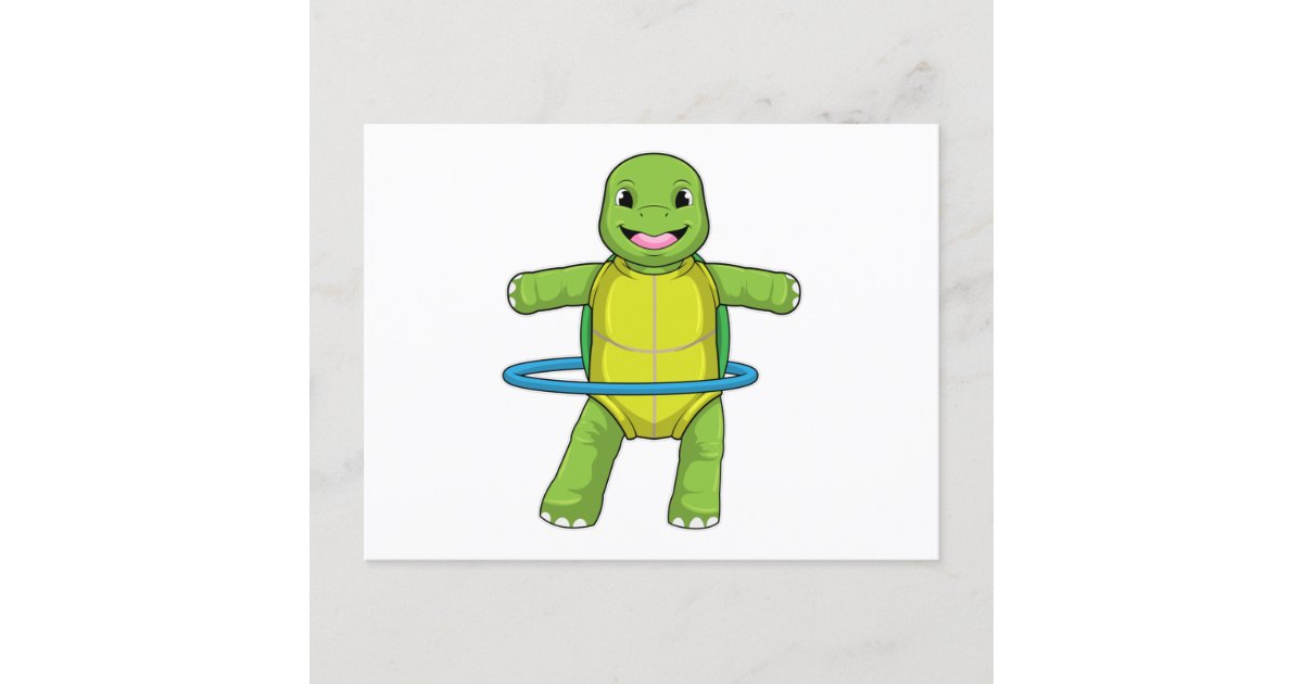 Turtle at Fitness with Fitness tires Postcard | Zazzle