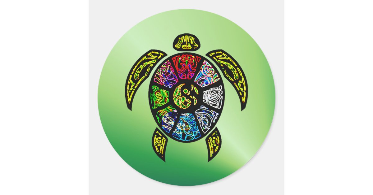 Turtle Ba-Gua Classic Round Sticker | Zazzle