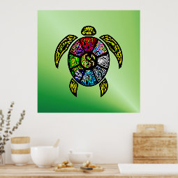 Turtle Ba-Gua Poster | Zazzle