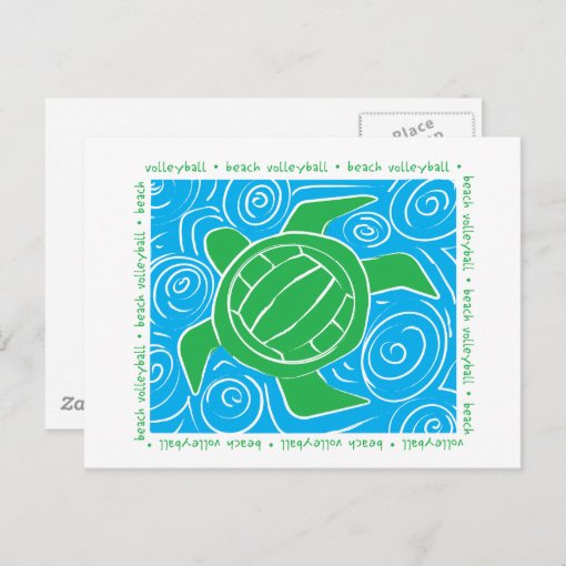 Turtle Beach Volleyball Postcard | Zazzle