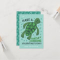 Turtle Classroom Valentine's Exchange Card | Zazzle