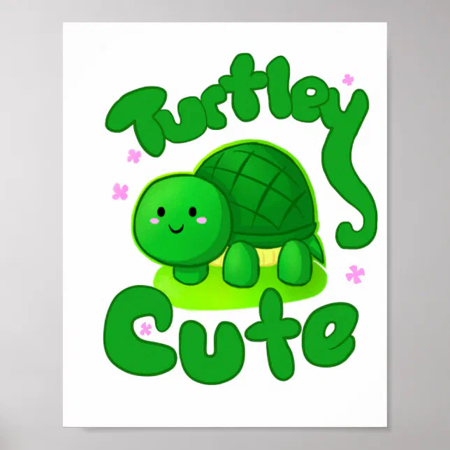 Turtle Cute Poster | Zazzle