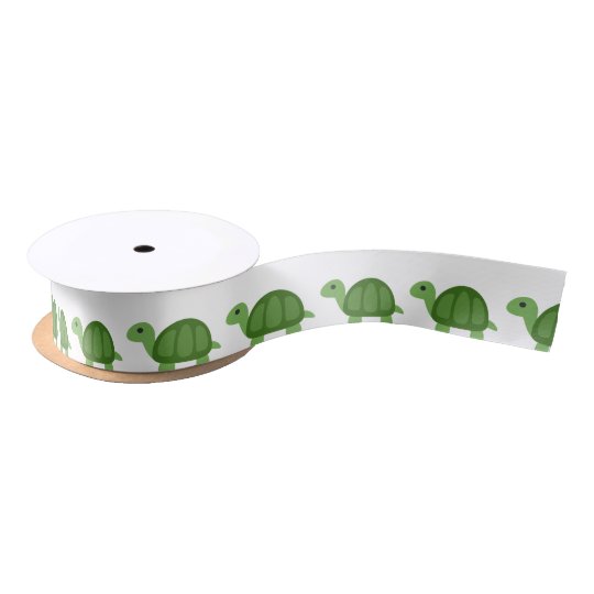 Turtle Emoji Satin Ribbon | Zazzle.com