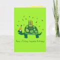 Turtle Funny Birthday Greeting Card | Zazzle
